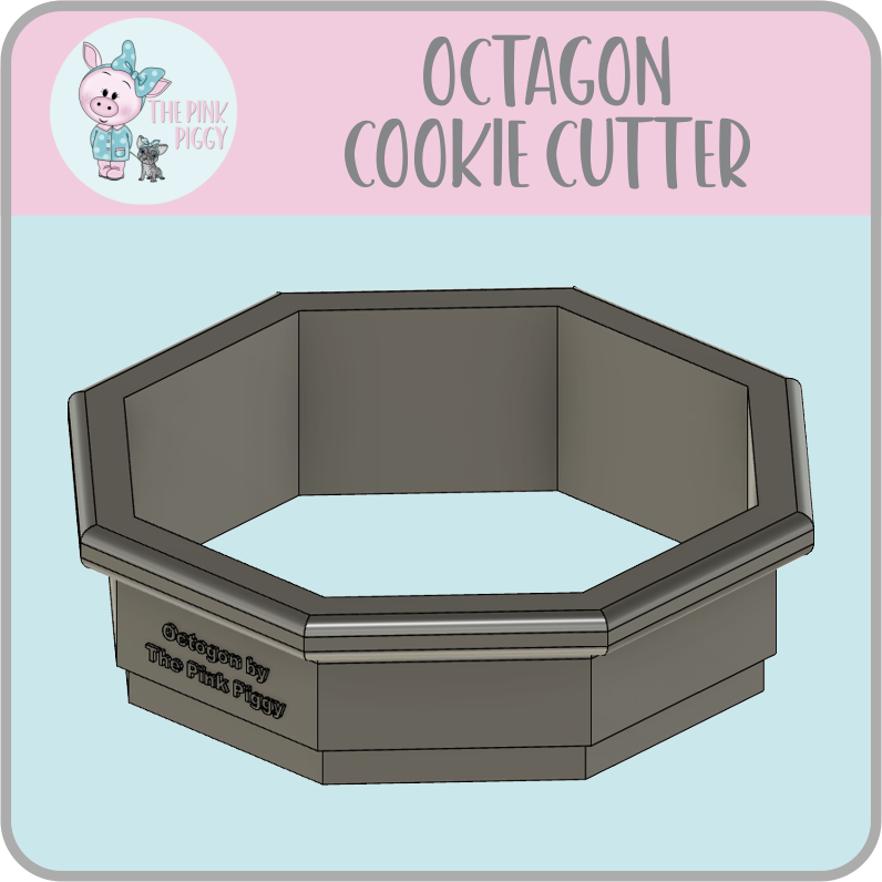 Octagon Cookie Cutter & STL File – The Pink Piggy